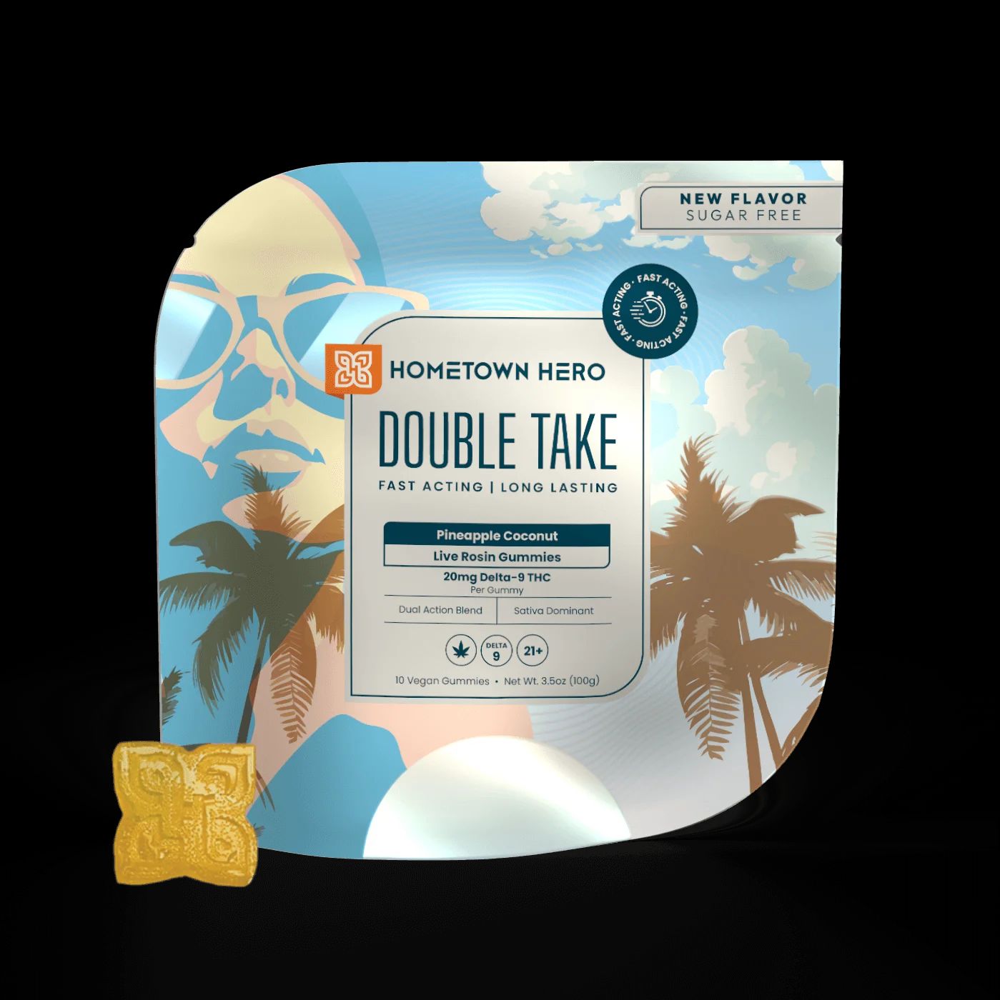 Hometown Hero - Sativa - Sugar Free Pineapple Coconut - D9 Double Take ...